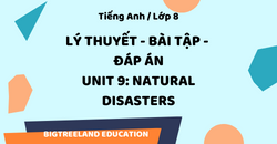 TIẾNG ANH LỚP 8 - UNIT 9: NATURAL DISASTERS - LÝ THUYẾT - BÀI TẬP - ĐÁP ÁN